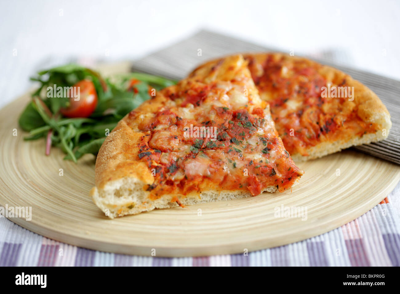 Deep Cheese and Tomato Pizza Stock Photo - Alamy