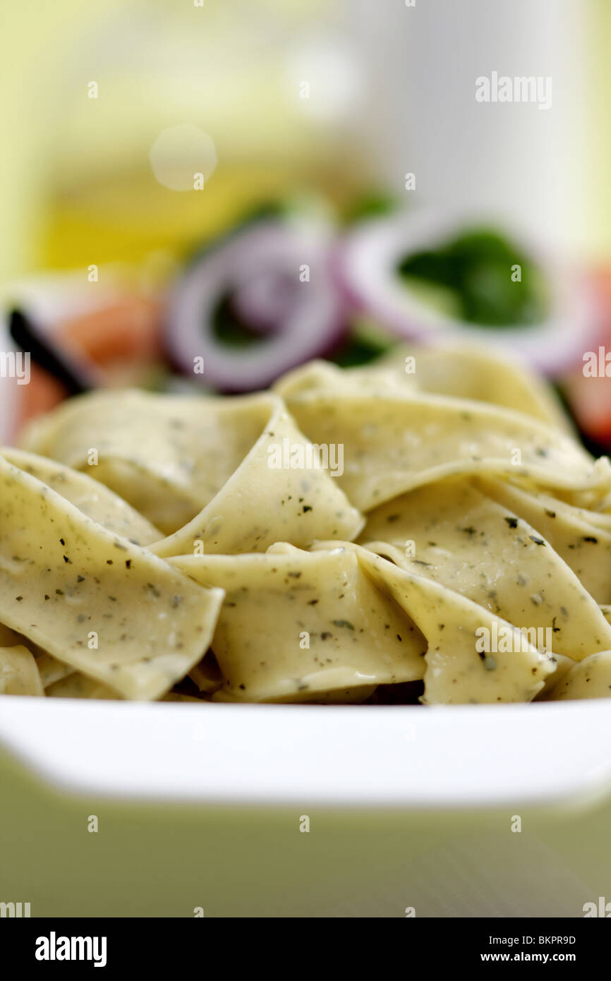 Basil pappardelle pasta hi-res stock photography and images - Alamy