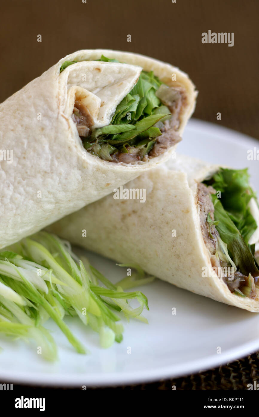 Duck and Hoisin Sauce Wrap Stock Photo - Alamy