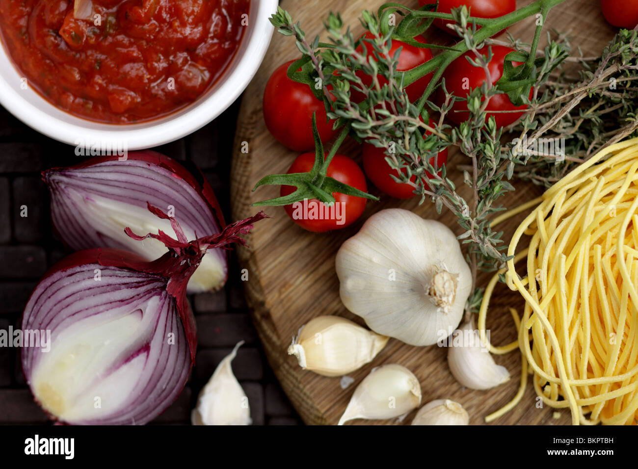 Italian Food Ingredients Stock Photo - Alamy