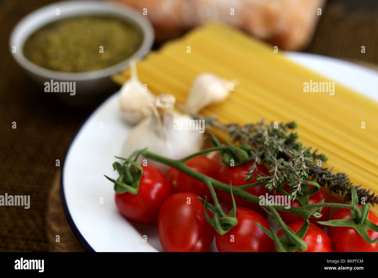 Italian Cooking Ingedients Stock Photo - Alamy