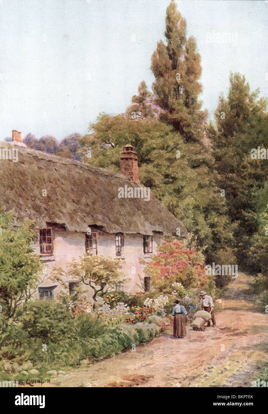 Cottages at Dunster, Somerset Stock Photo - Alamy