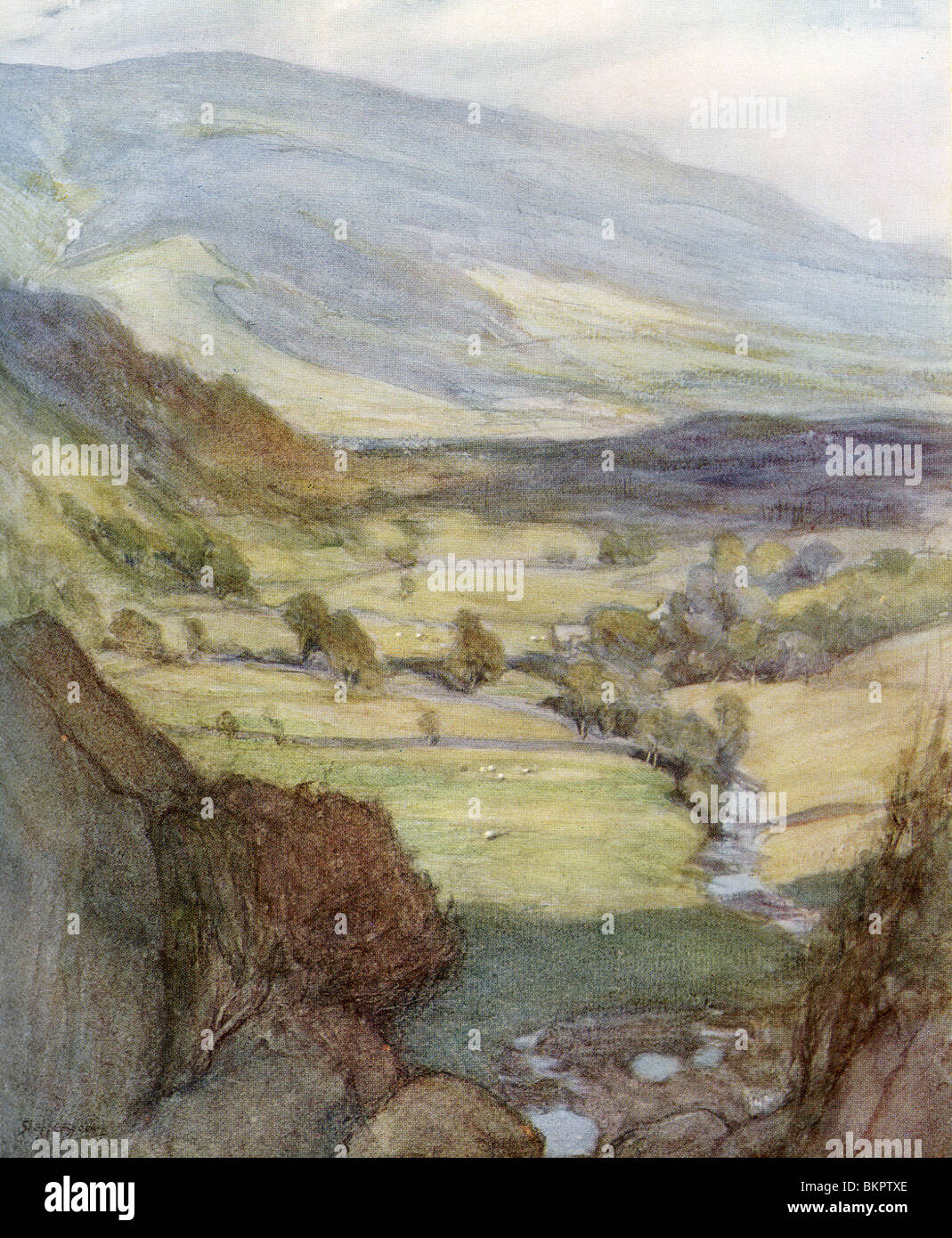 The Meadow, Grove and Stream Stock Photo - Alamy