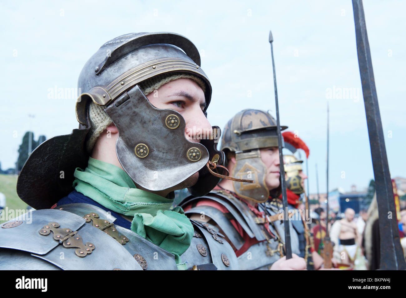 Legionary Roman soldier, History-Roman re-enactors festival 2010 Stock ...