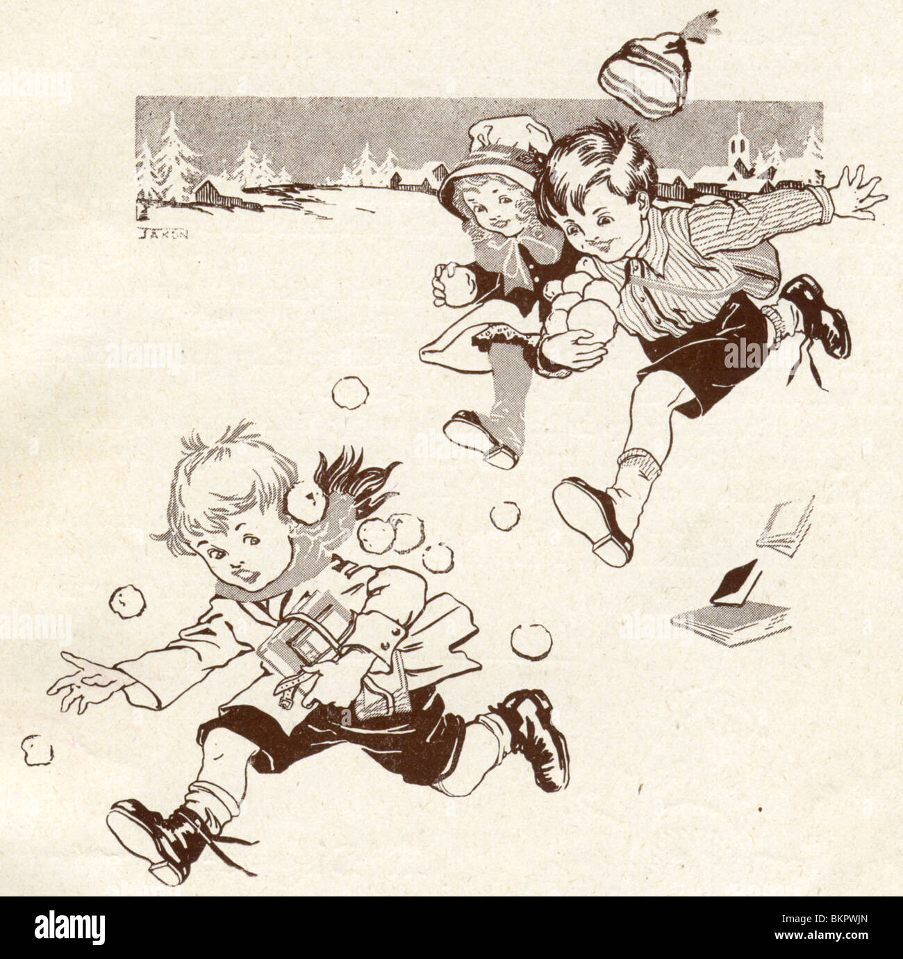 Georgie was introduced to his first snowball Stock Photo - Alamy