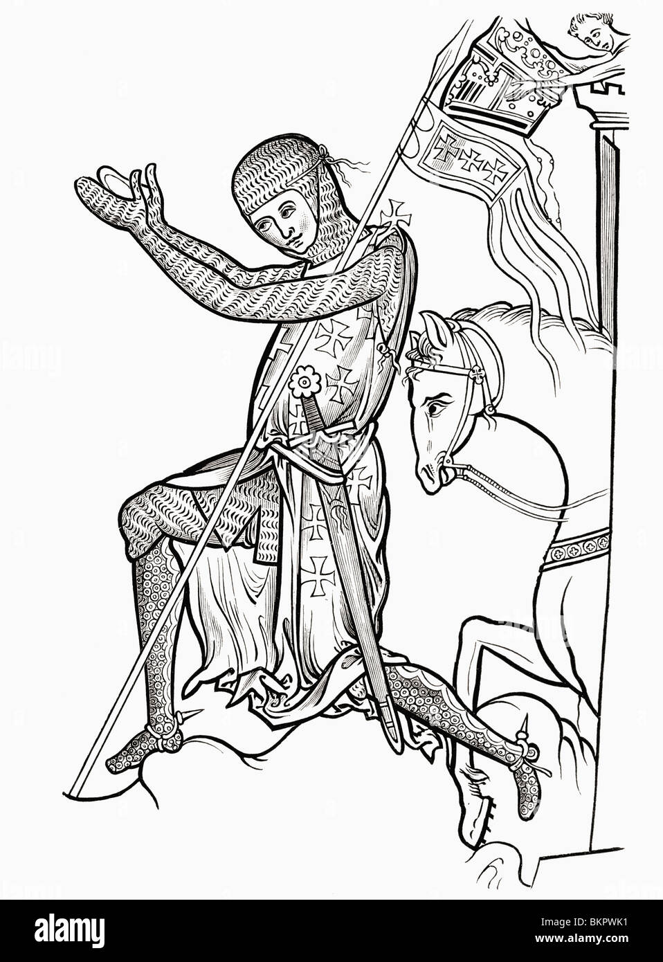 Crusader knight praying hi-res stock photography and images - Alamy