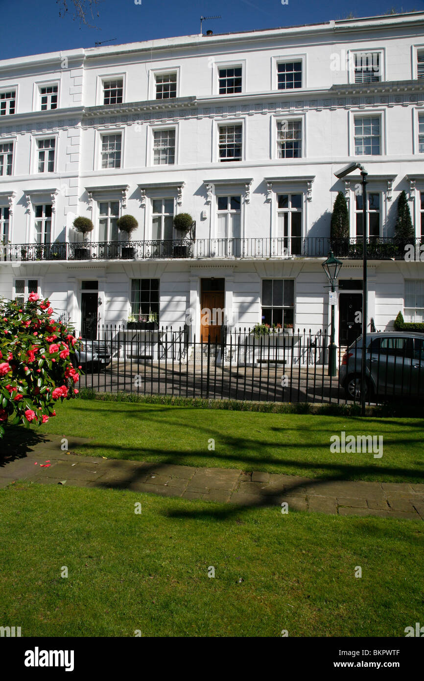 Regency style housing on Wellington Square, Chelsea, London, UK Stock ...