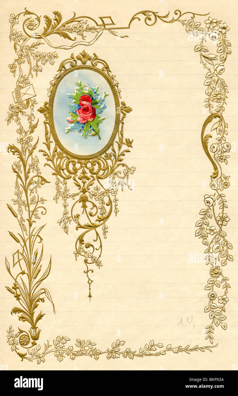 Decorative Writing Paper Stock Photo - Alamy