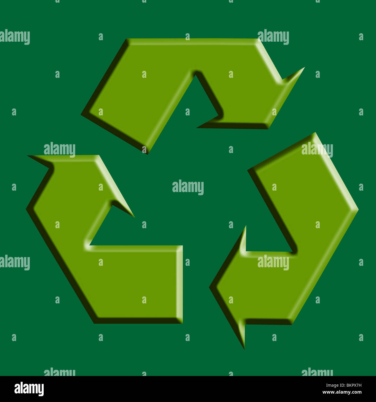 Recycle green symbol illustration three arrow ecology sign Stock Photo ...