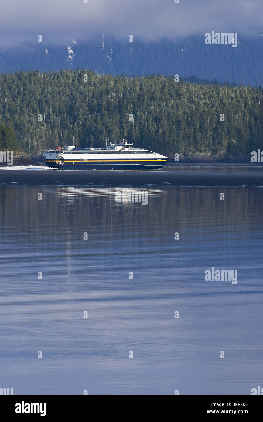 Alaska state ferry Chenega in Orca Bay as it departs from Cordova ...