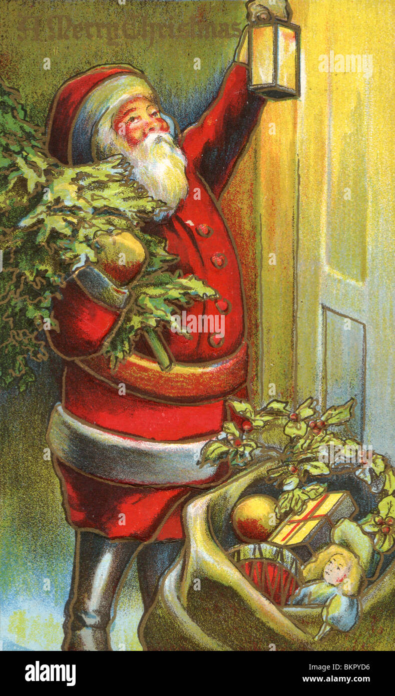 Santa claus delivering gifts hi-res stock photography and images - Alamy