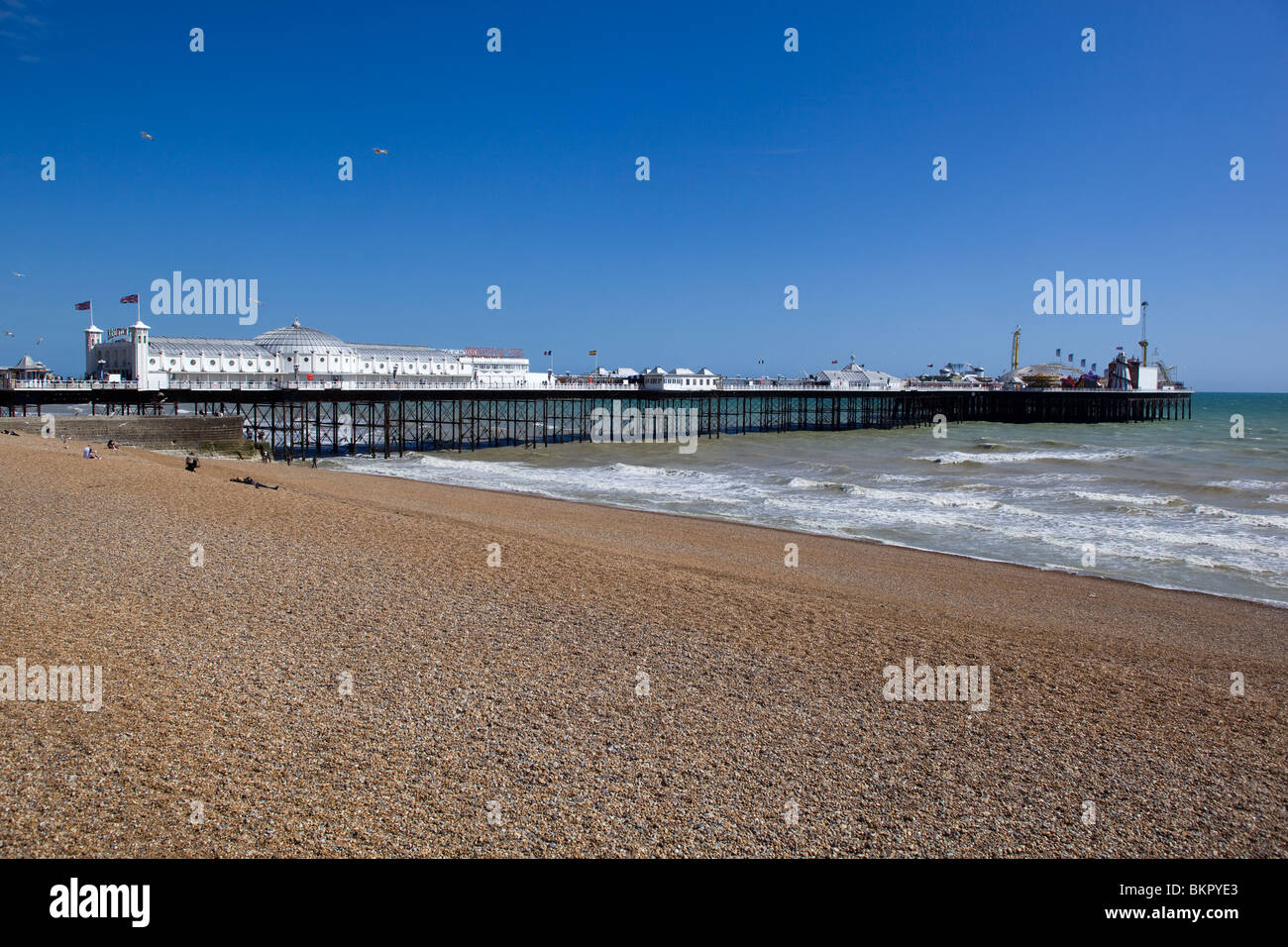 Brighton Beach and Pier Stock Photo - Alamy