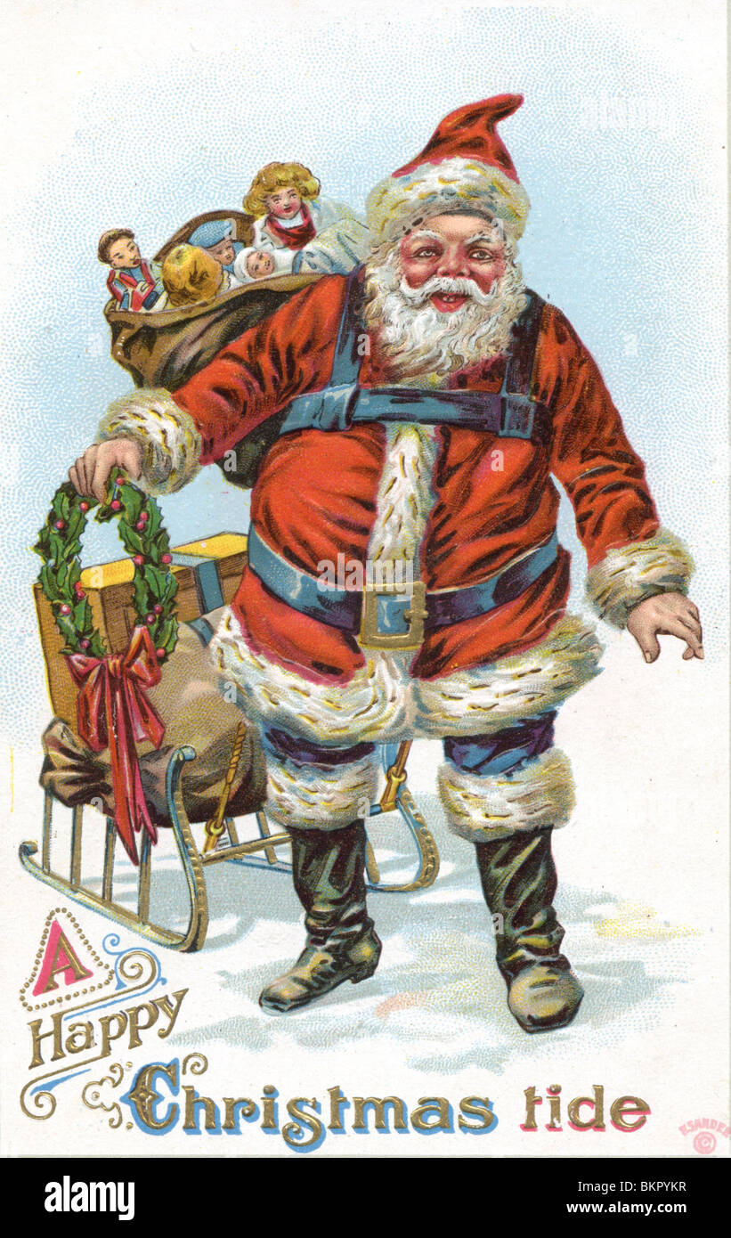 Father christmas and sleigh hi-res stock photography and images - Alamy