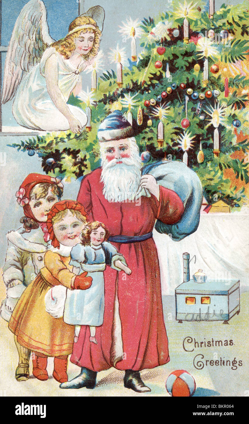Illustration christmas tree angel hi-res stock photography and images ...