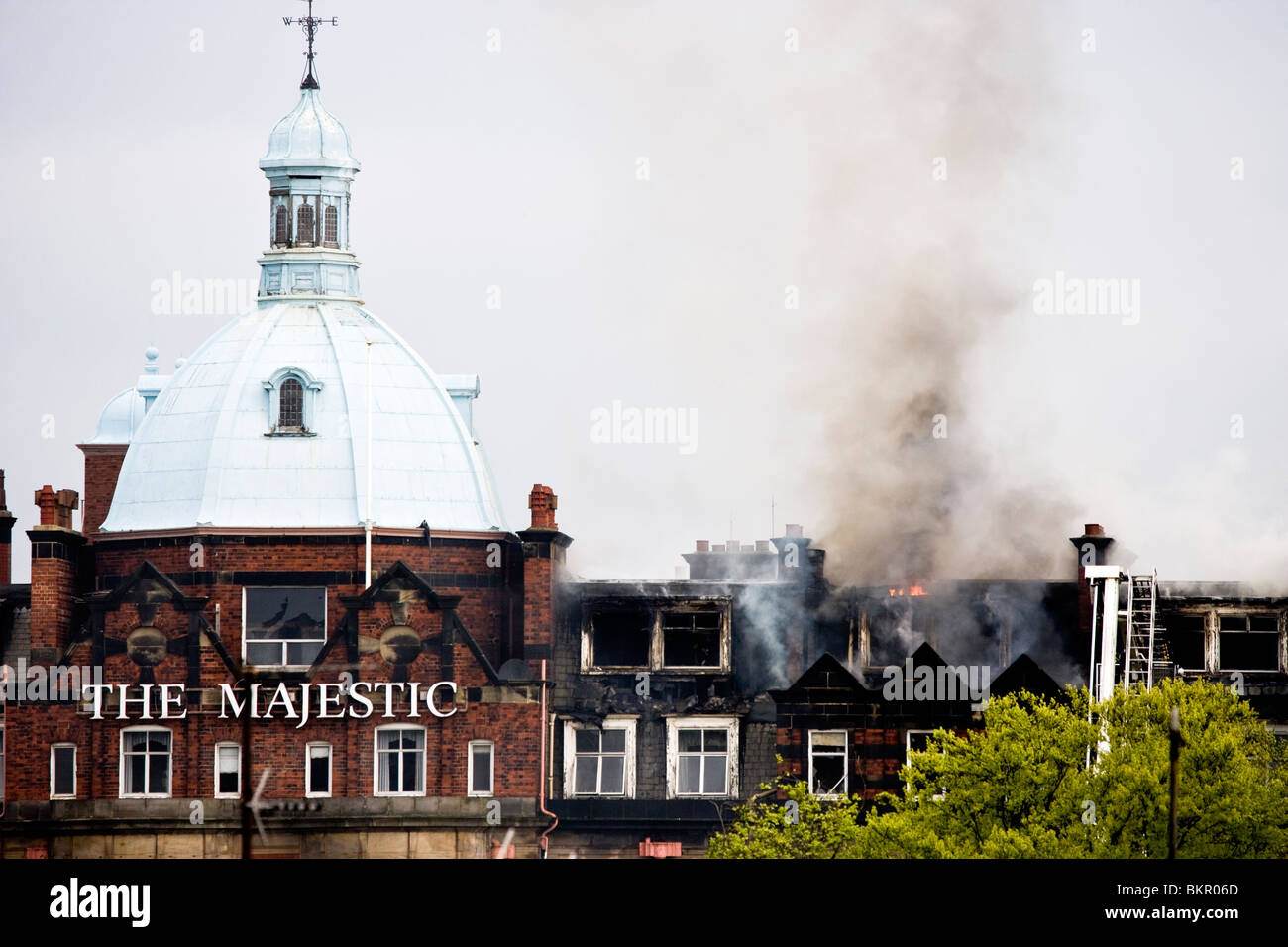 The Majestic Hotel fire, Harrogate, North Yorkshire, May 2010 Stock ...