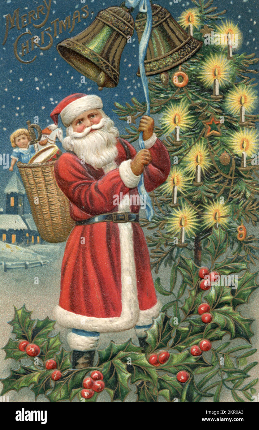 Father christmas illustration hi-res stock photography and images - Alamy