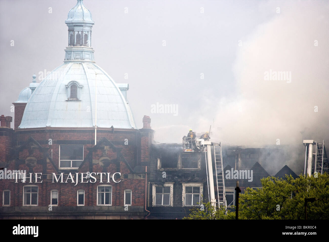 The Majestic Hotel fire, Harrogate, North Yorkshire, May 2010 Stock ...