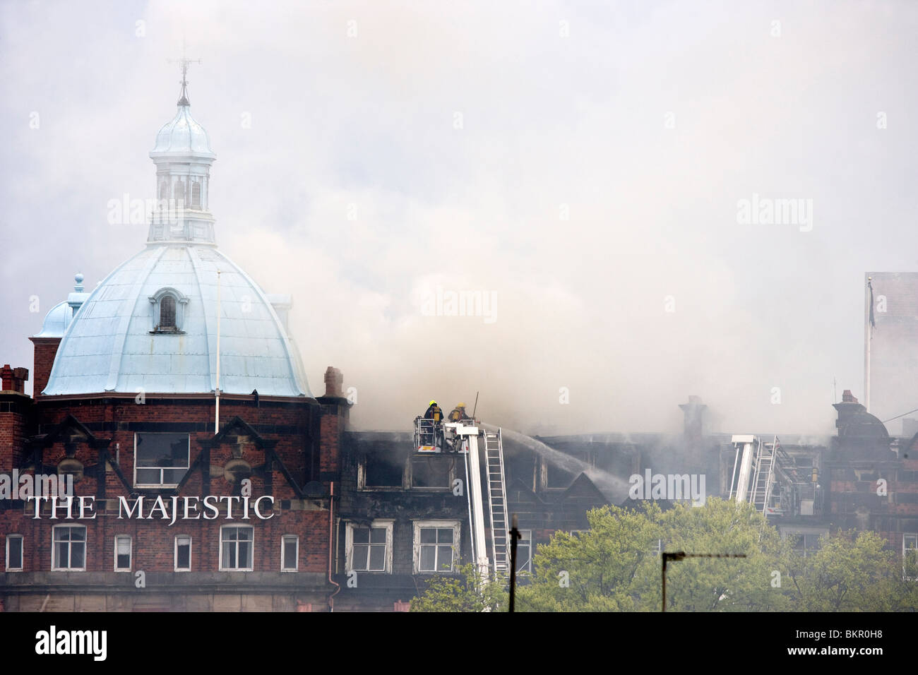 The Majestic Hotel fire, Harrogate, North Yorkshire, May 2010 Stock ...