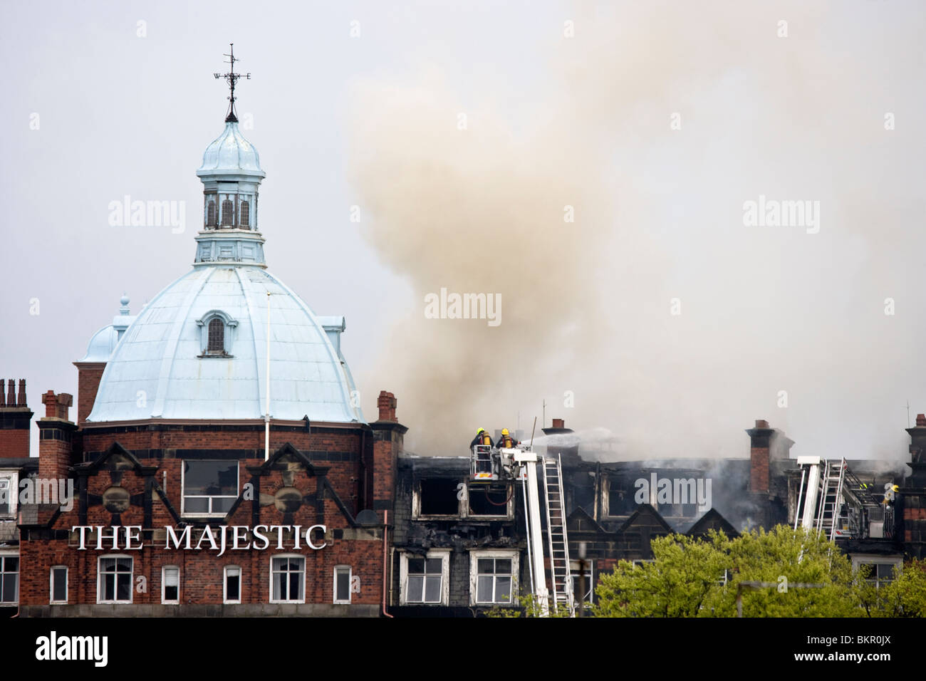 The Majestic Hotel fire, Harrogate, North Yorkshire, May 2010 Stock ...