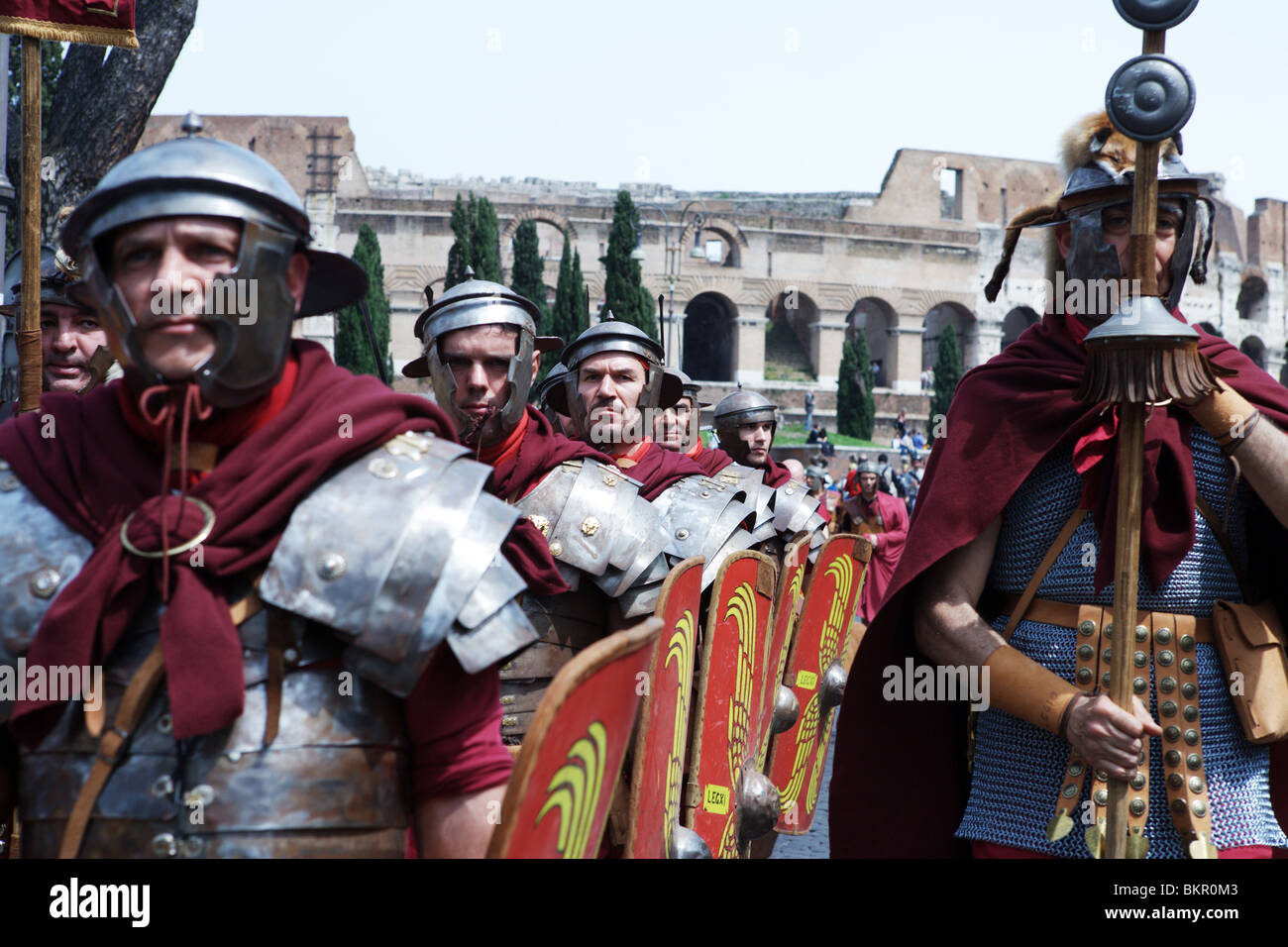 Legionary Roman soldier,History-Roman re-enactors festival 2010 Stock ...