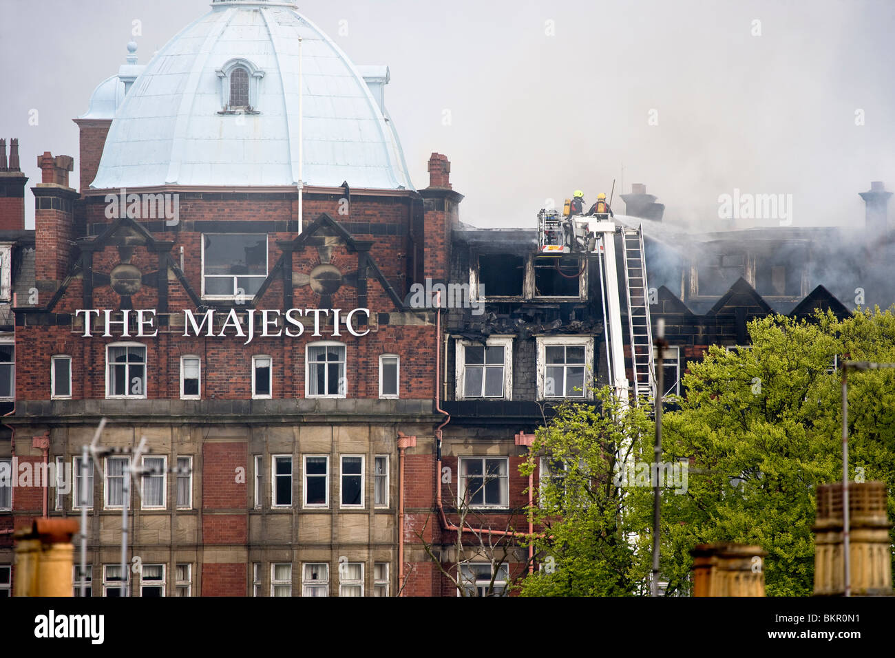The Majestic Hotel fire, Harrogate, North Yorkshire, May 2010 Stock ...