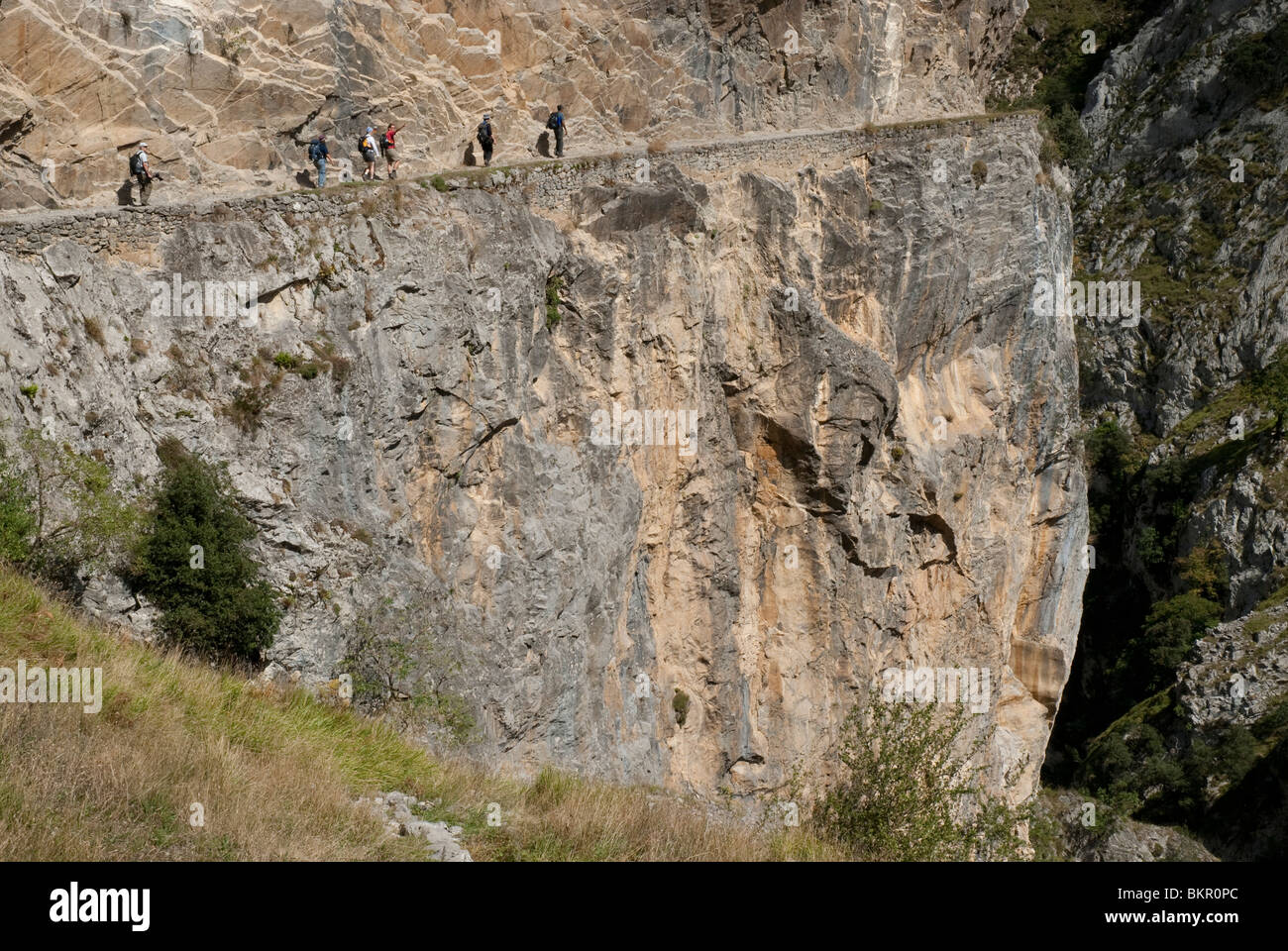The Cares Gorge separates the central and western massifs of the Picos ...