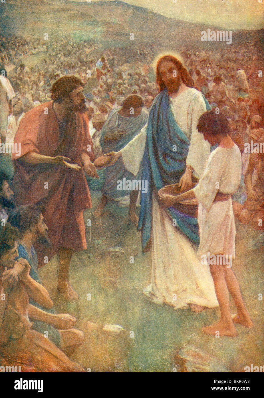 Jesus feeding five thousand hi-res stock photography and images - Alamy