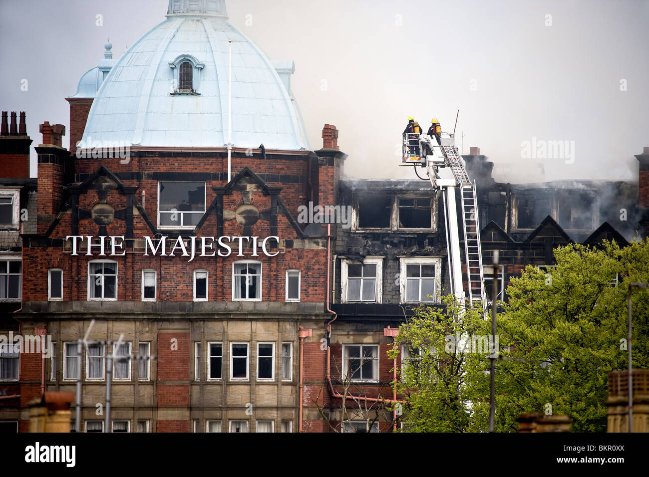 The Majestic Hotel fire, Harrogate, North Yorkshire, May 2010 Stock ...