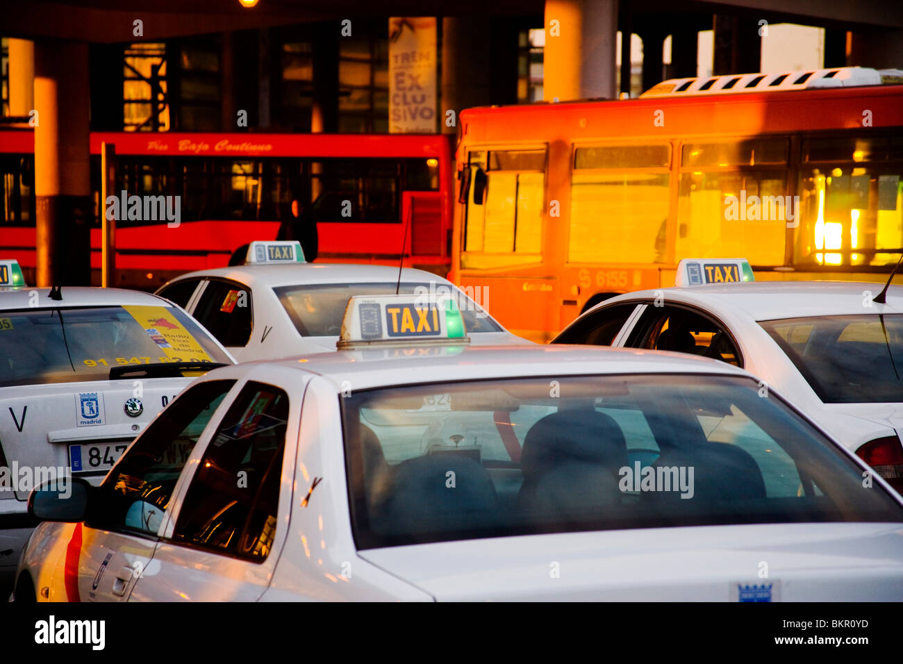 Public transport in Atocha, train station, Madrid, Spain Stock Photo ...