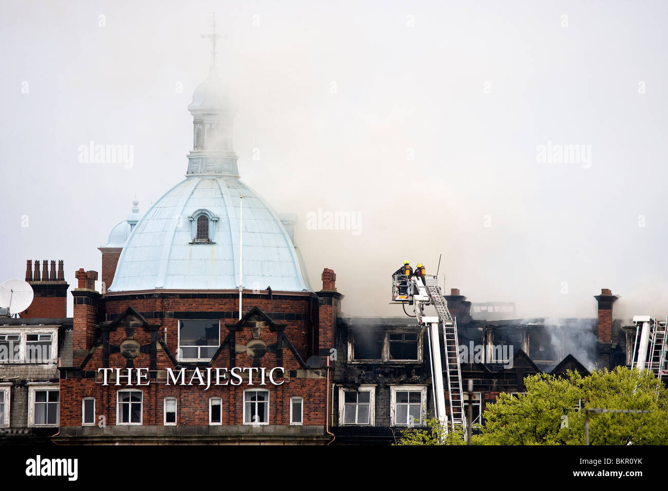 The Majestic Hotel fire, Harrogate, North Yorkshire, May 2010 Stock ...