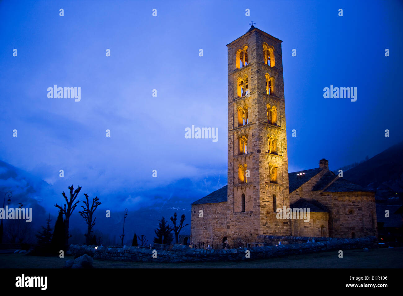 Romanesque church (s. XII) UNESCO, World Heritage Site, Pyrenees. Spain ...