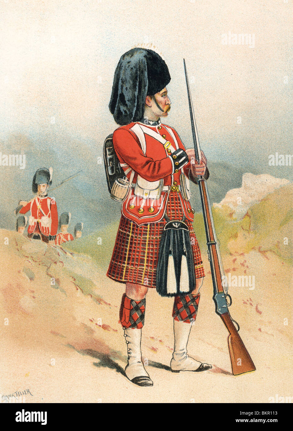 Highlander soldiers hi-res stock photography and images - Alamy