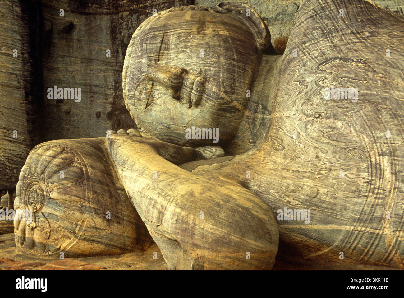 Sri Lanka, Polonnaruwa, Gal Vihara. A celebrated 14-metre long ...