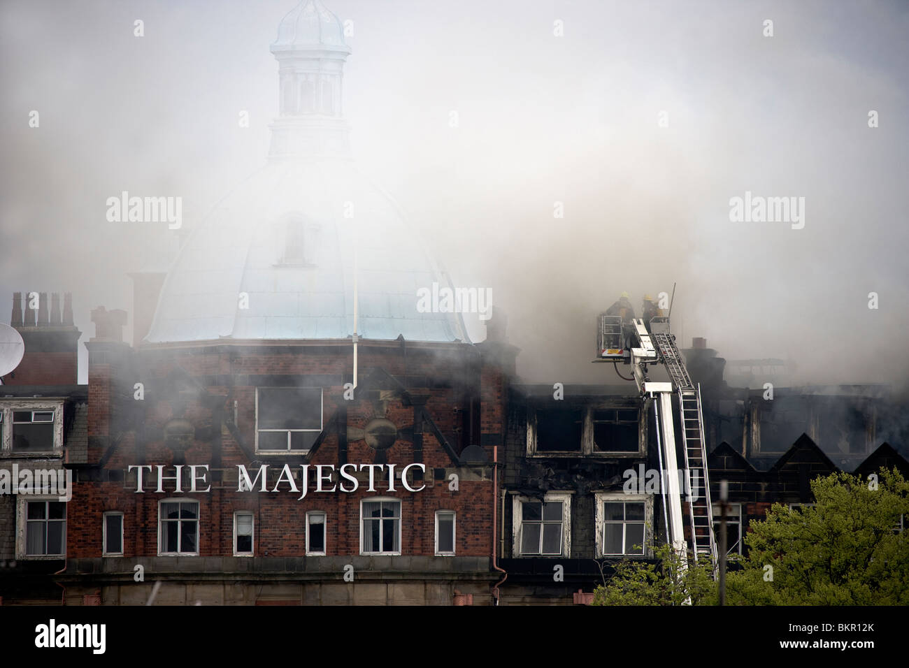 The Majestic Hotel fire, Harrogate, North Yorkshire, May 2010 Stock ...