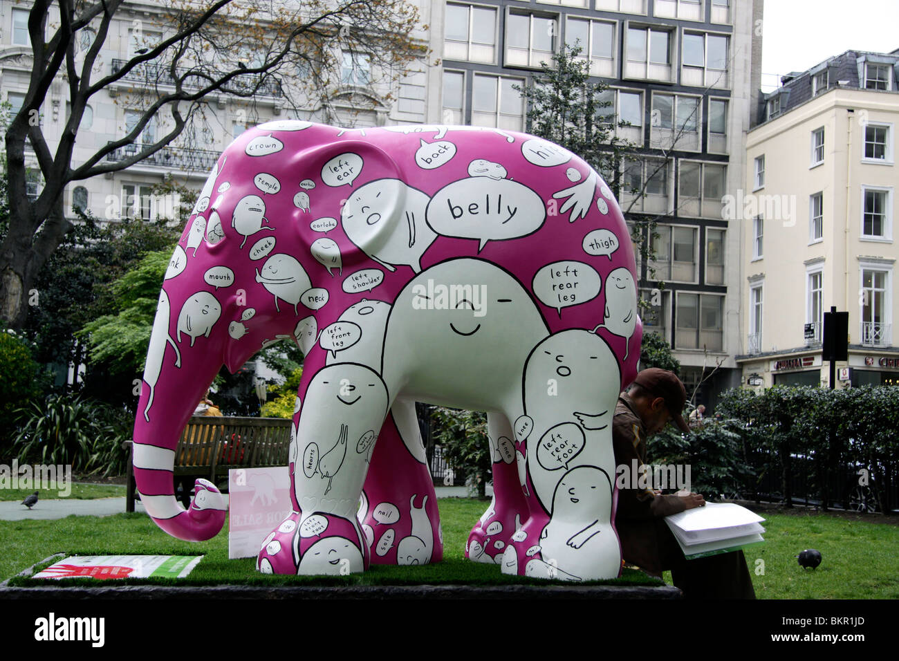 'The Illustrated Elephant' (231) by Soju Tanaka in Hanover Square. Part ...