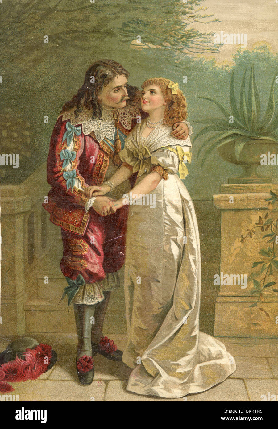 Young Lovers Gaze at One Another on the Balcony Stock Photo - Alamy