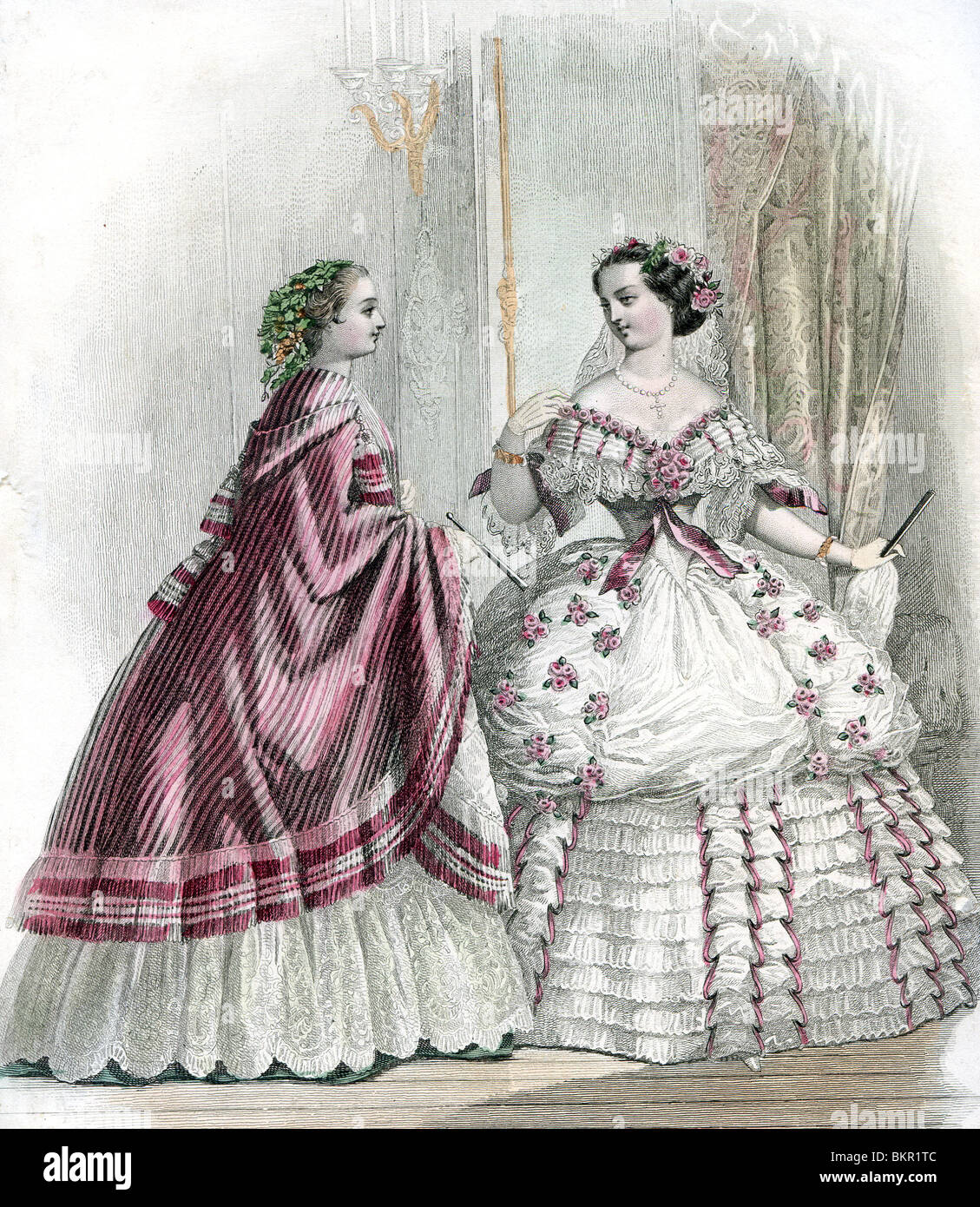 Two Ladies in Traditional Costume Stock Photo - Alamy