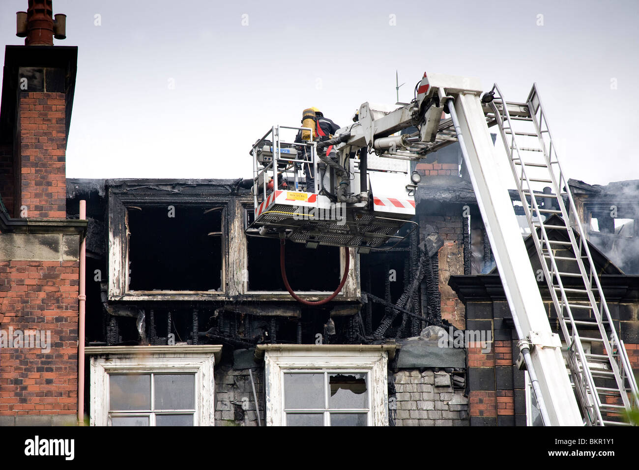 The Majestic Hotel fire, Harrogate, North Yorkshire, May 2010 Stock ...