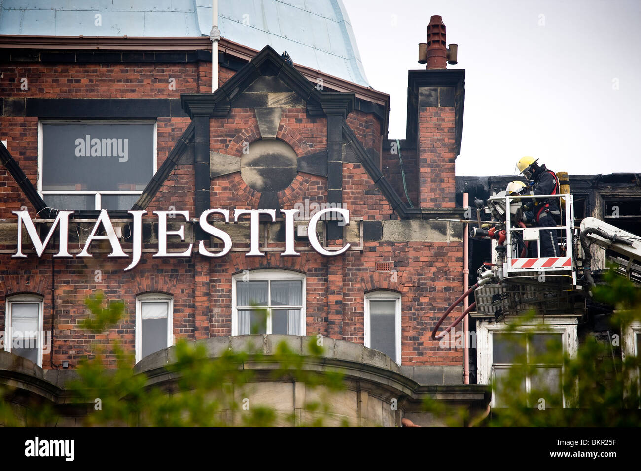 The Majestic Hotel fire, Harrogate, North Yorkshire, May 2010 Stock ...