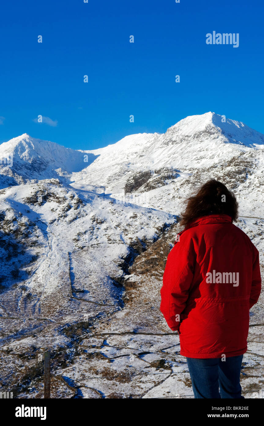 Snowdon horseshoe snowdonia north wales uk mountains hi-res stock ...