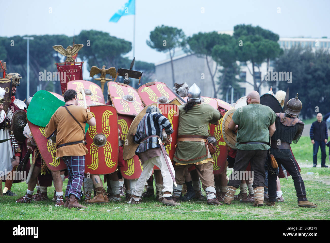 Legionary Roman soldier, History-Roman re-enactors festival 2010 Stock ...