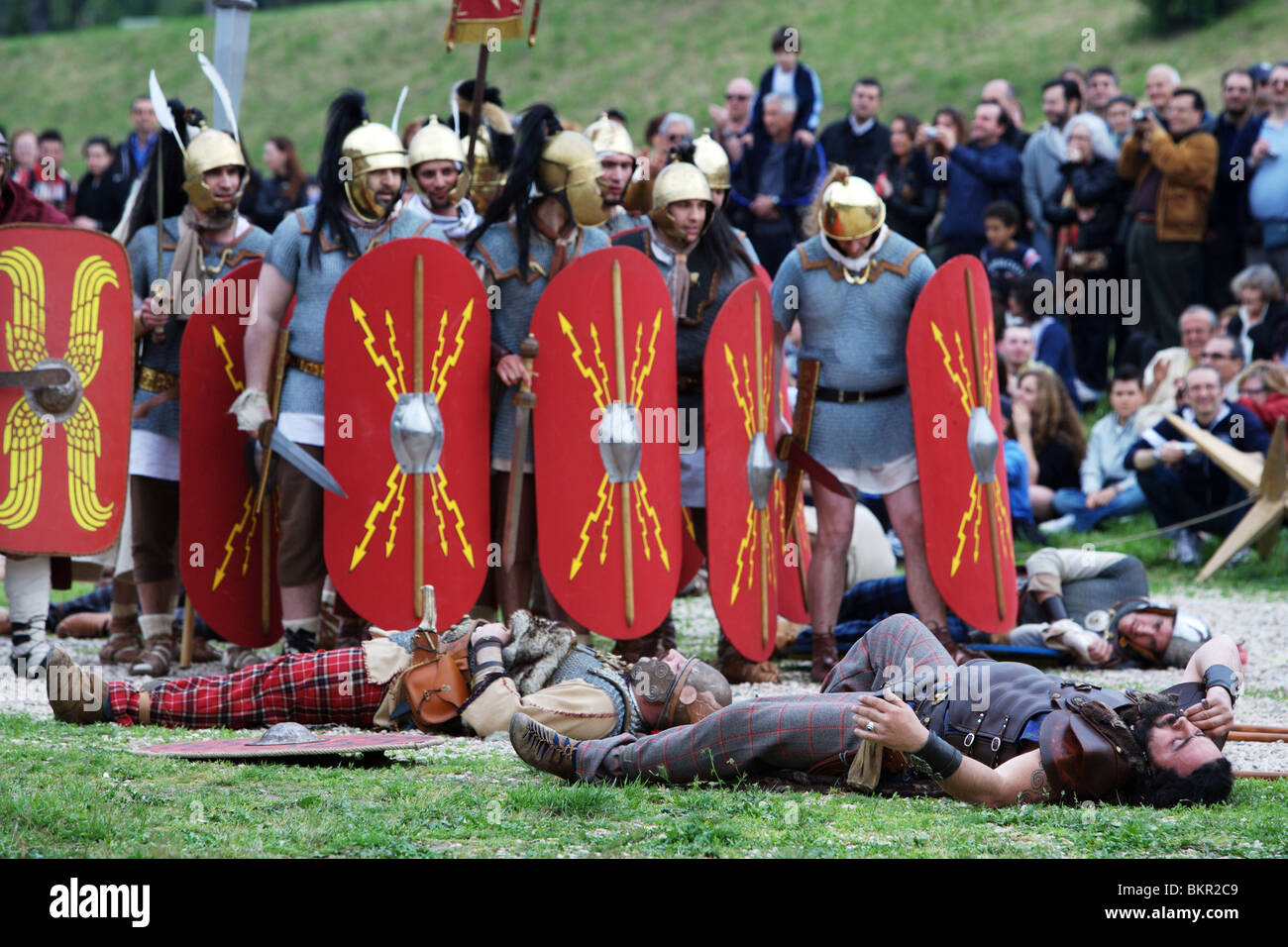 Legionary Roman soldiers centurions, History-Roman re-enactors festival ...