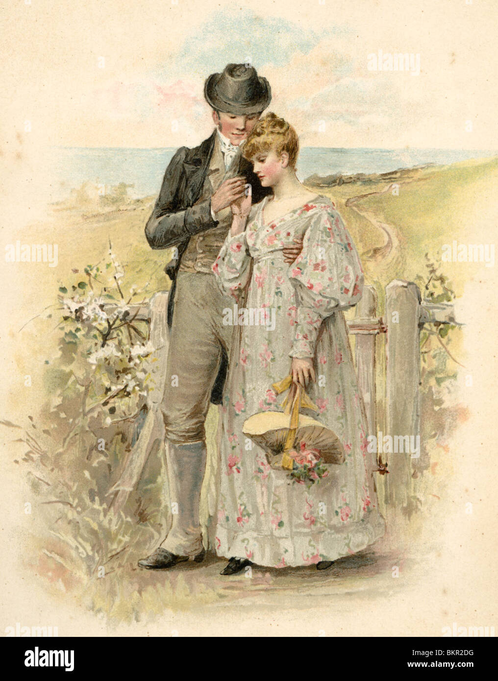 19th century victorian couple painting hi-res stock photography and ...