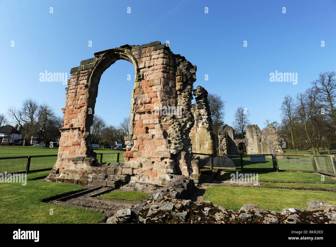 The Priory ruins in Dudley England Uk Stock Photo - Alamy