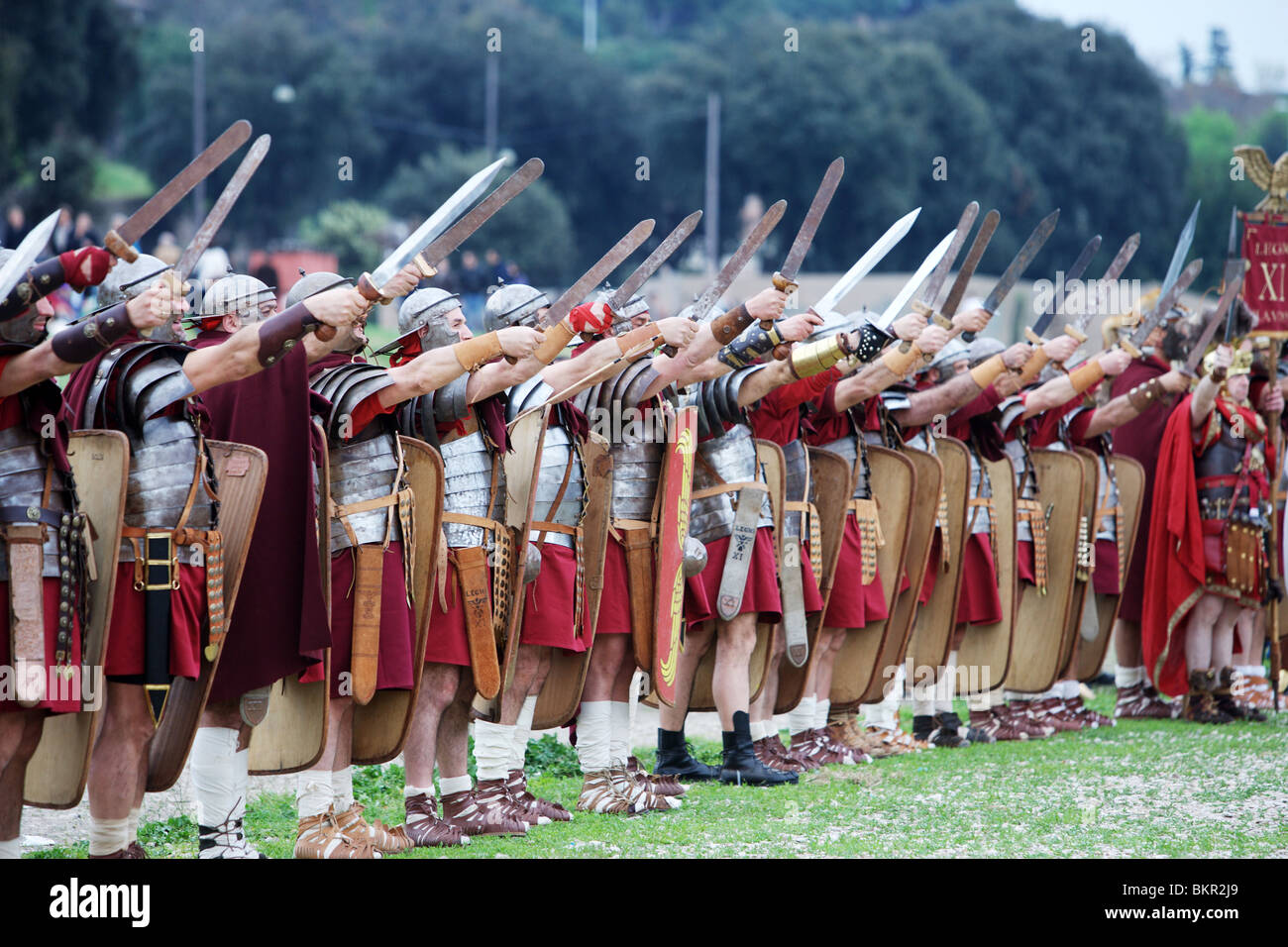 Legionary Roman soldier, History-Roman re-enactors festival 2010 Stock ...