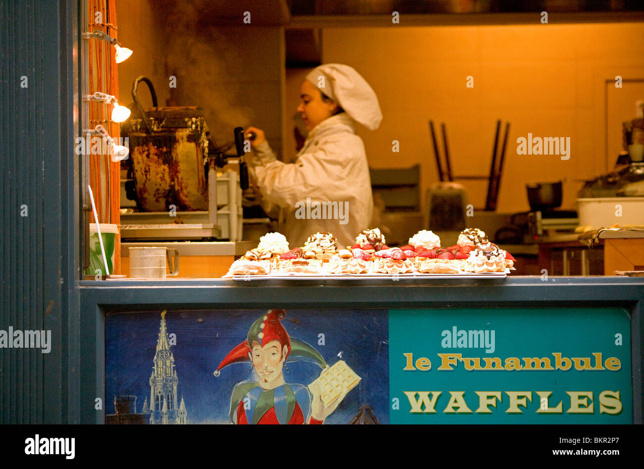 Seller waffles hi-res stock photography and images - Alamy