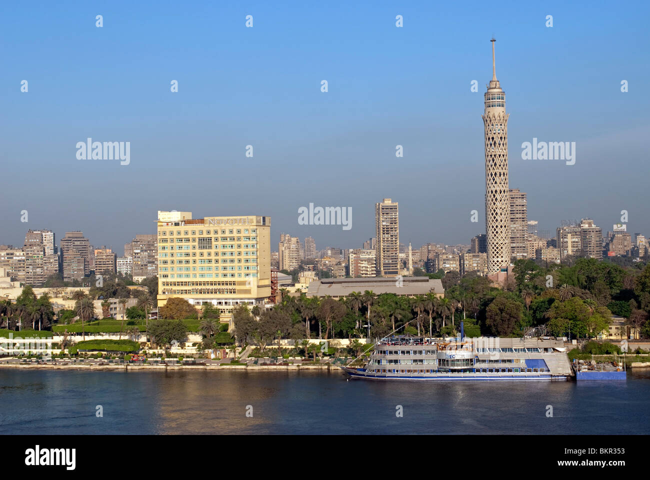 Egypt, Cairo. View of the Novotel on the Nile Stock Photo - Alamy