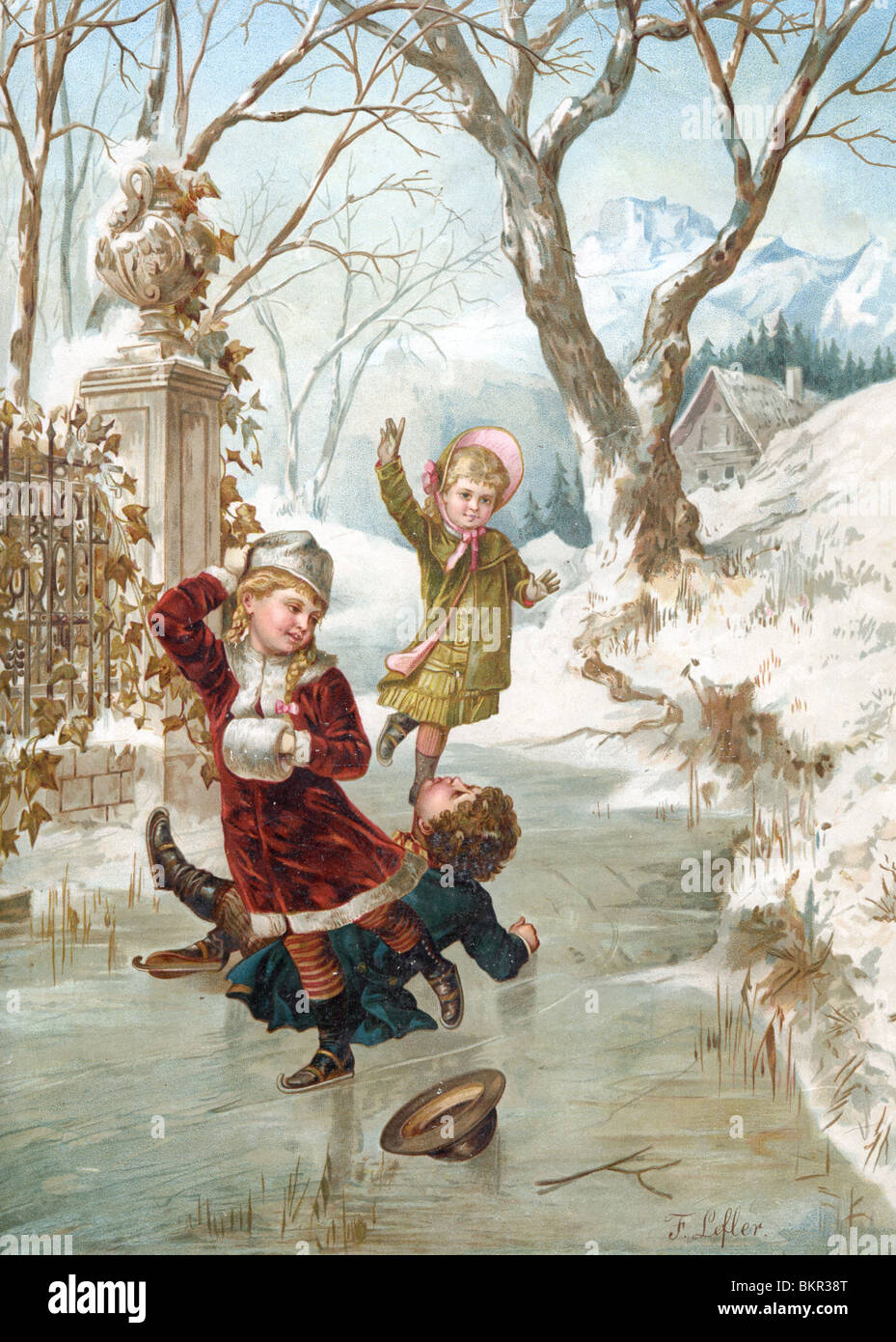 Children play in snowy hi-res stock photography and images - Alamy