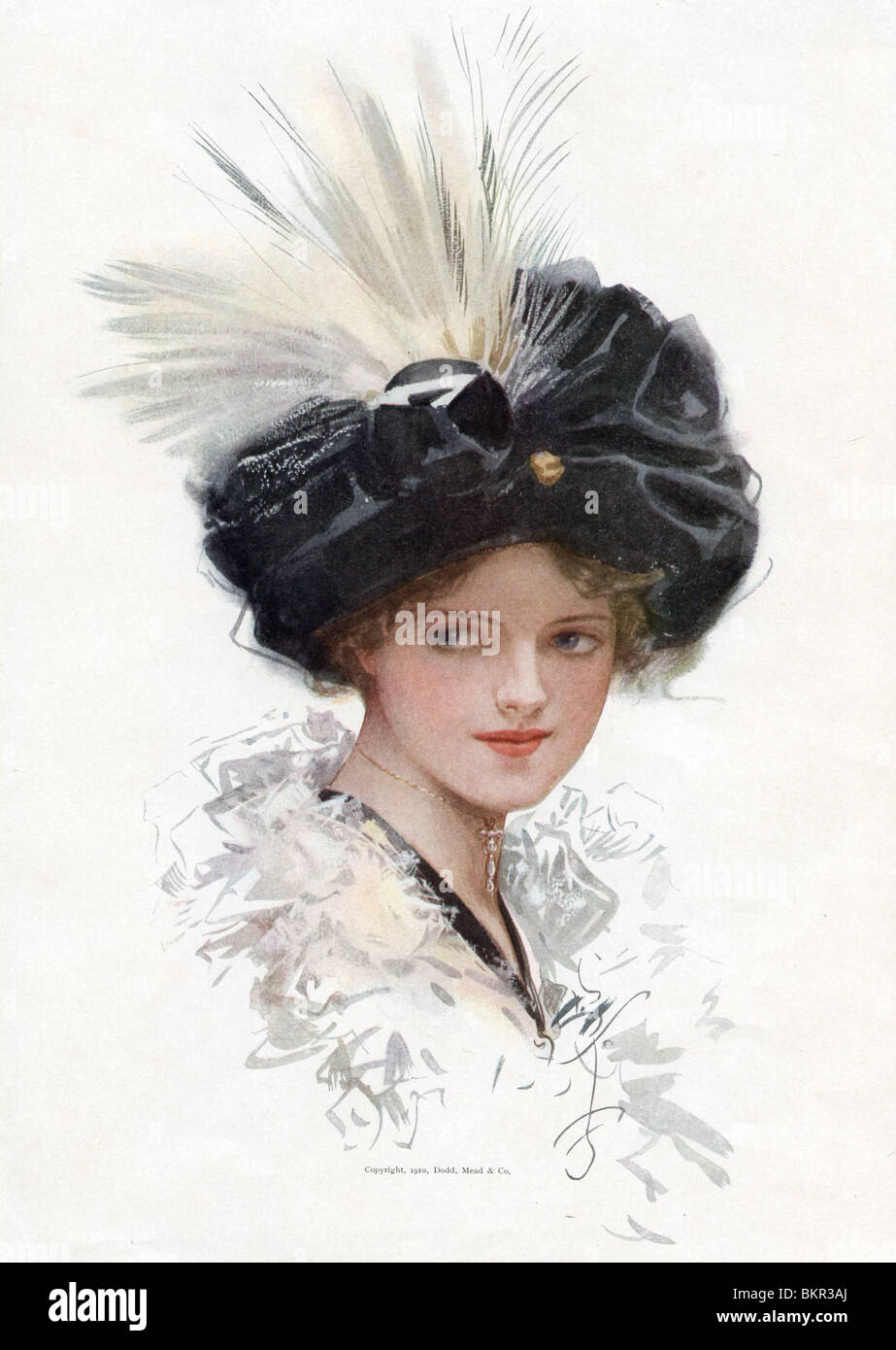 Victorian hat feather white hi-res stock photography and images - Alamy