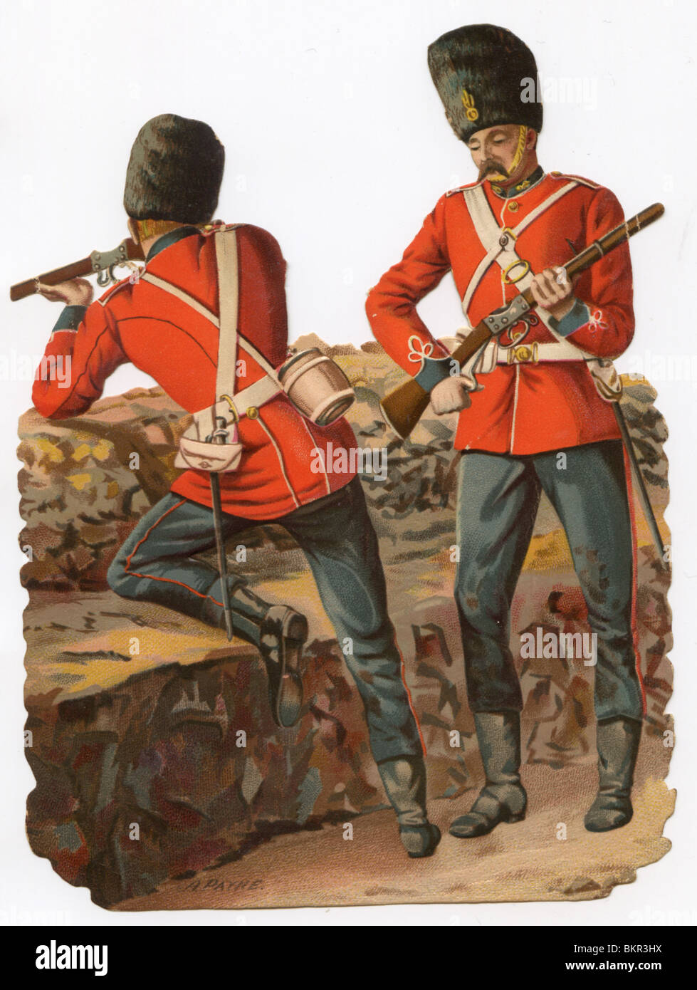 TWO SOLDIERS WITH RIFLES Stock Photo - Alamy